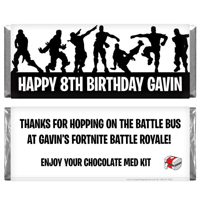 Fortnite Dance Moves Birthday Candy Bar Wrapper – Candy Wrapper Store