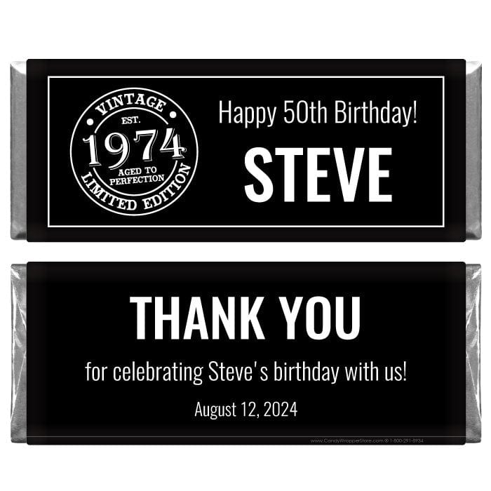 Vintage Logo Birthday Candy Bar Wrapper – Candy Wrapper Store