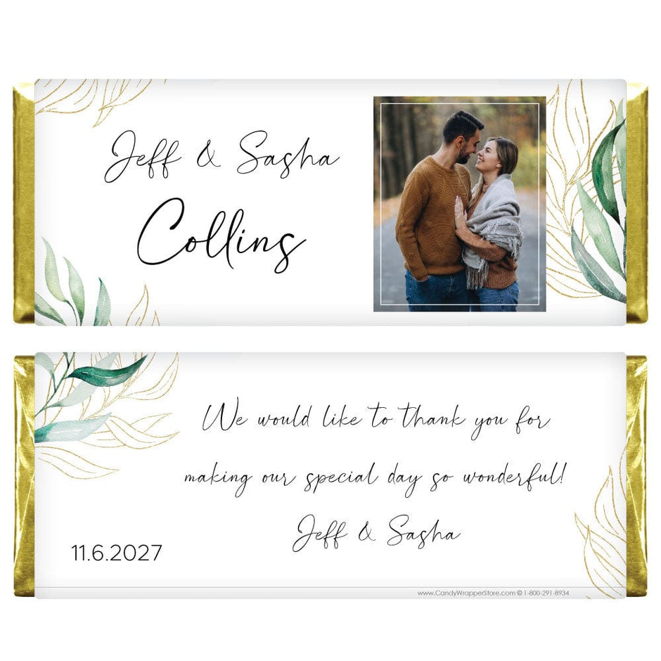 Wedding Themed Regular Sized Chocolate Candy Bar Wrappers with Photos ...