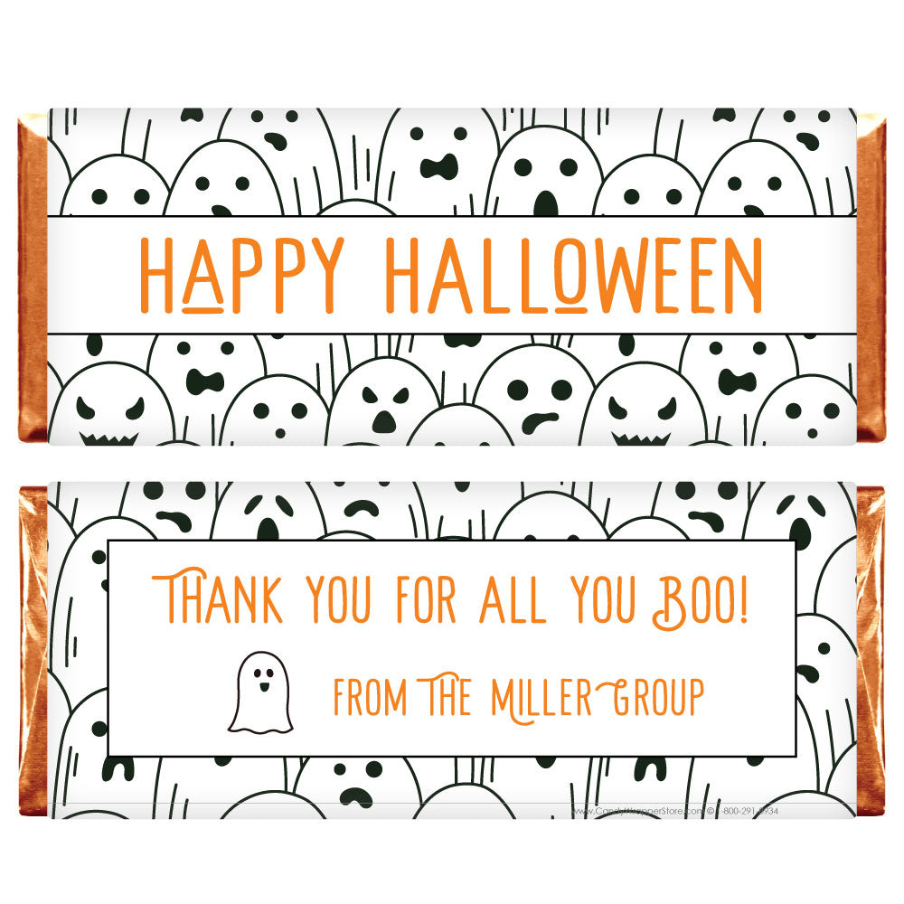 Halloween Ghosts Candy Bar Wrapper – Candy Wrapper Store