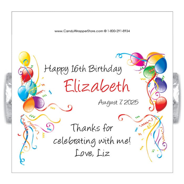 Birthday Balloon Border Lifesavers Wrappers – Candy Wrapper Store