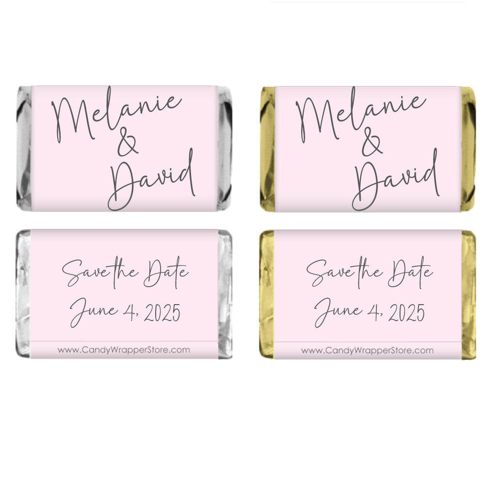 Miniature Simple Script Save the Date Candy Bar Wrappers – Candy ...