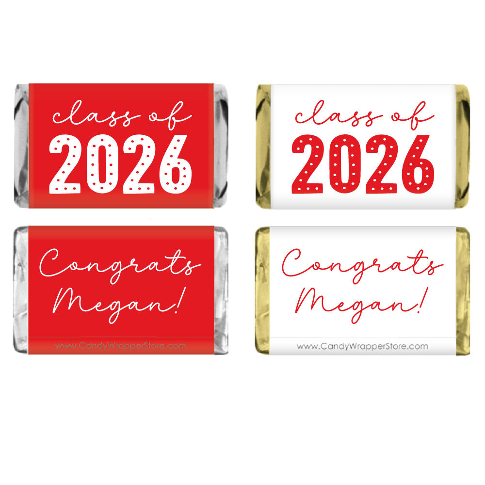 Personalized Graduation Themed Party Favors - Candy Wrapper Store