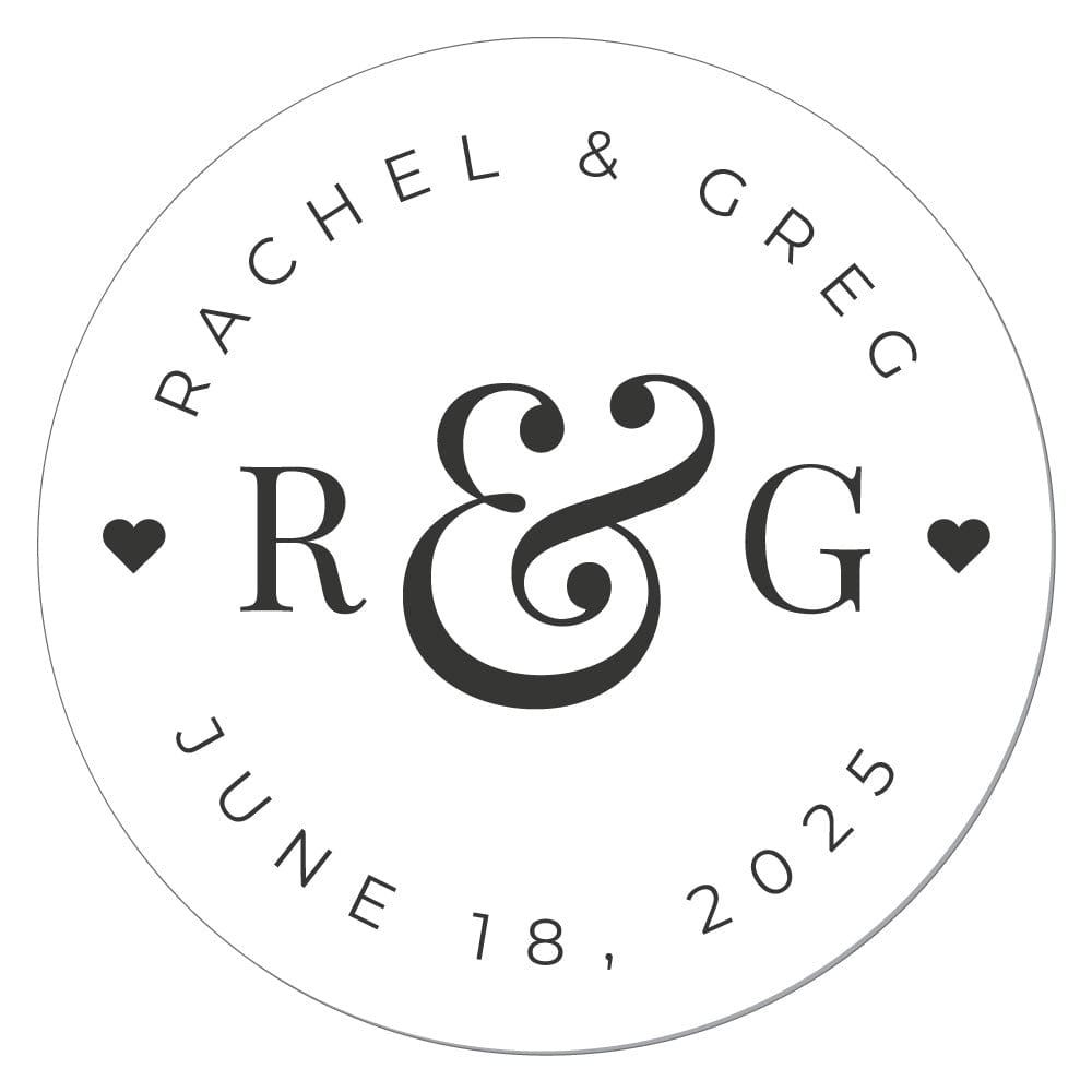 Modern Monogram Wedding Stickers – Candy Wrapper Store