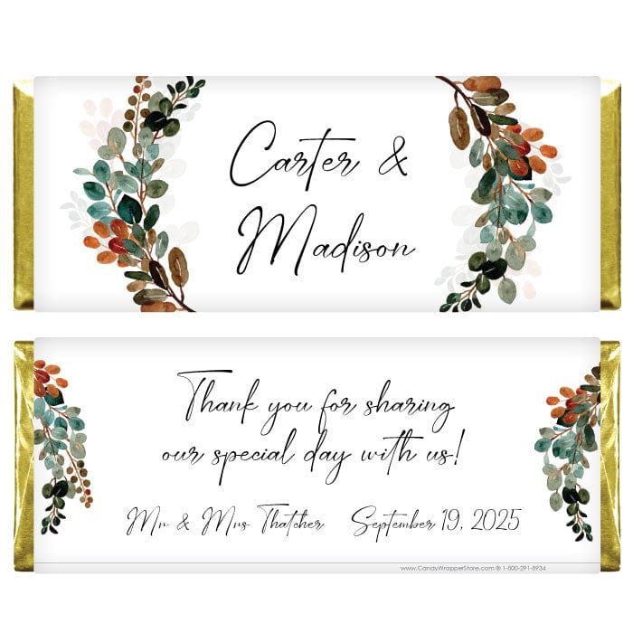 Wedding Themed Regular Sized Chocolate Candy Bar Wrappers – Candy ...