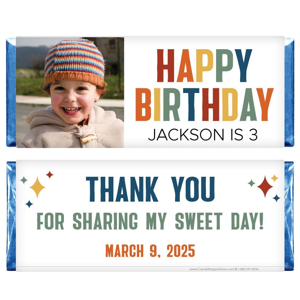 Personalized Photo Nature Tones Birthday Candy Bar Wrapper – Candy ...