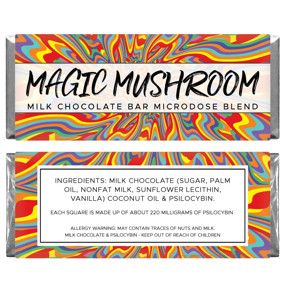 Psychedelic Magic Mushroom Chocolate Bar Wrapper and Foil – Candy ...