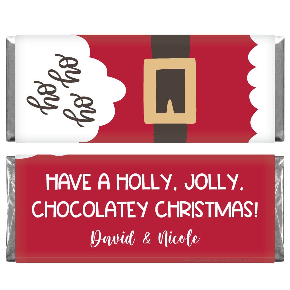 Santa Ho Ho Ho Personalized Candy Bar Wrapper – Candy Wrapper Store