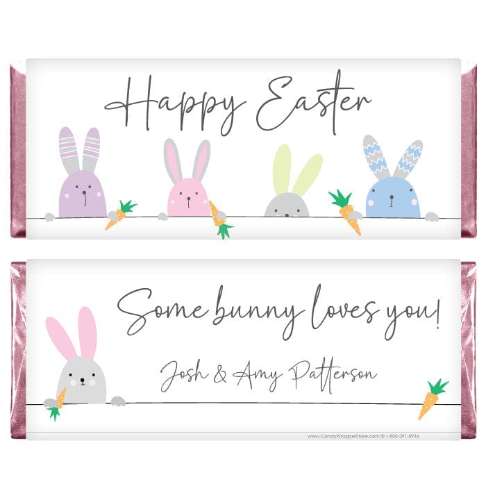 Some Bunny Loves You Easter Candy Bar Wrappers – Candy Wrapper Store