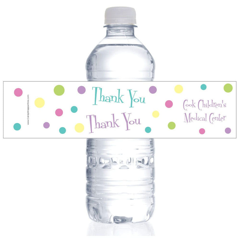Thank You Self Adhesive Waterproof Water Bottle Labels – Candy Wrapper ...