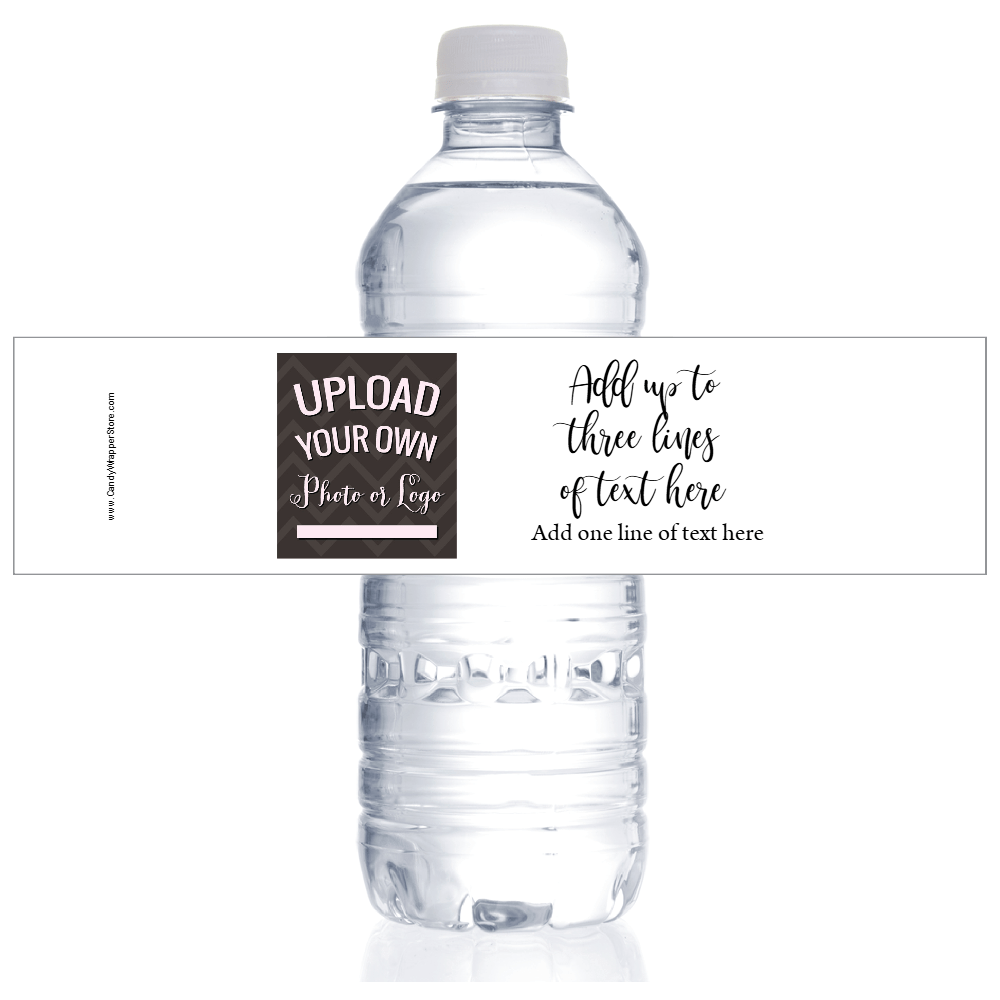 Water Bottle Left Photo Custom Wrapper – Candy Wrapper Store