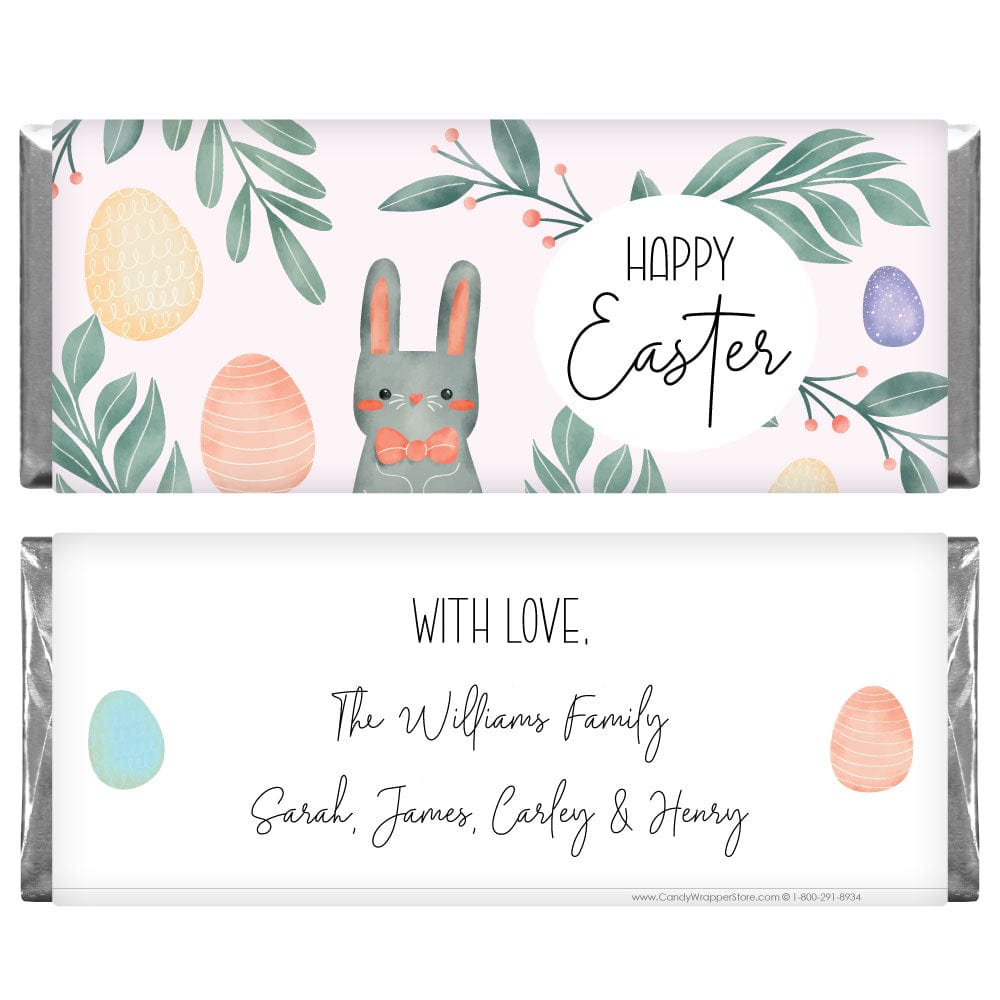 Whimsical Watercolor Easter Bunny Candy Bar Wrappers – Candy Wrapper Store