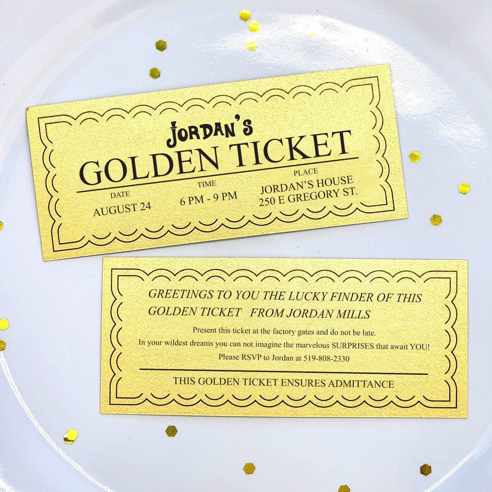 Willy Wonka Golden Tickets for Candy Bars – Candy Wrapper Store