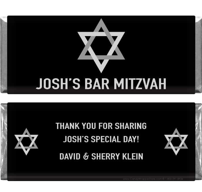 Simple Star Bar Mitzvah Candy Bar Wrapper – Candy Wrapper Store
