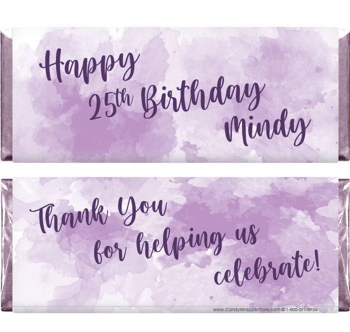 Watercolor Birthday Candy Bar Wrappers – Candy Wrapper Store
