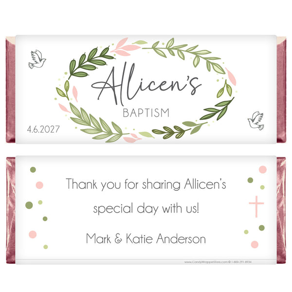 Green Wreath with Doves Religious Candy Bar Wrappers – Candy Wrapper Store