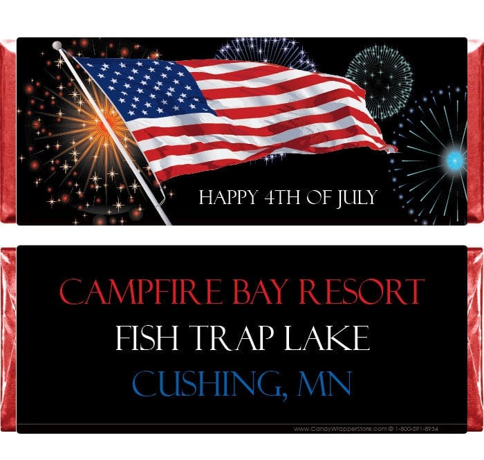 4th of July Fireworks and Flag Candy Wrapper – Candy Wrapper Store