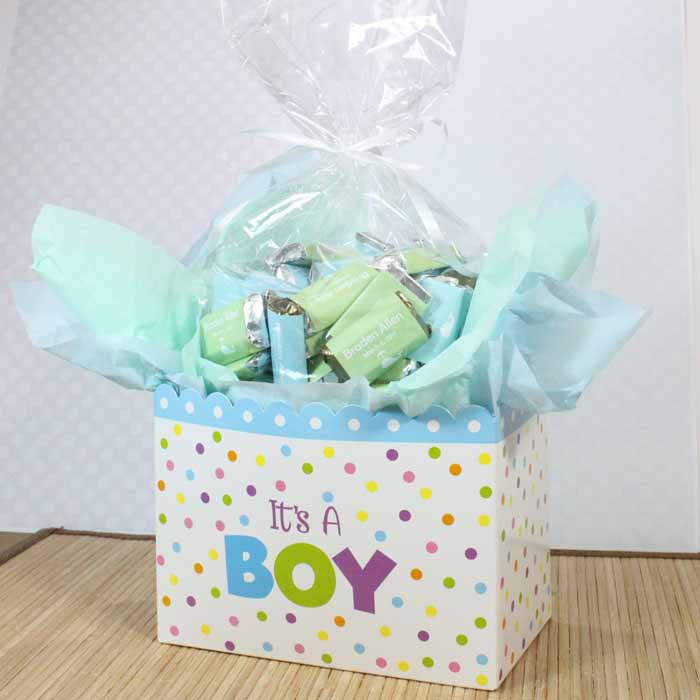 It's a Boy Candy Basket Box DIY Kit for Personalized Miniature Hershey ...