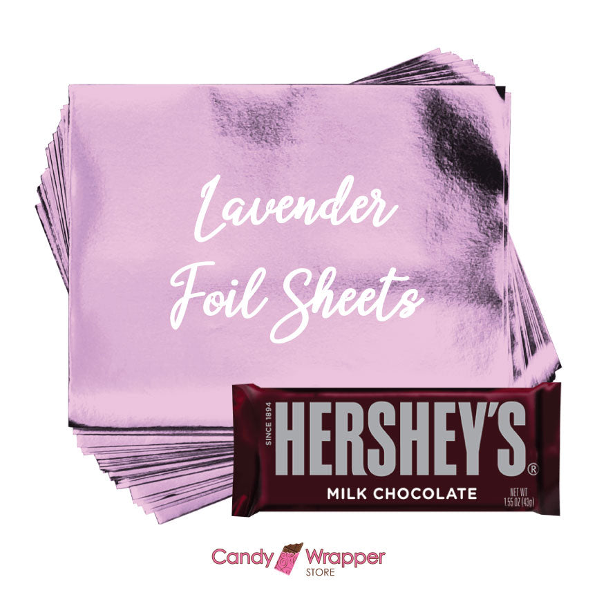 Bright Lavender Foil Wrappers for Candy Bars - Candy Wrapper Store