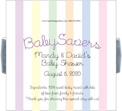 Baby Shower Lifesaver Wrapper – Candy Wrapper Store