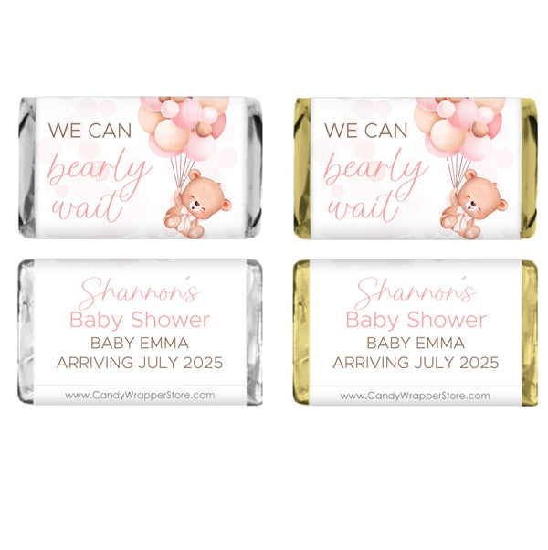Miniature We Can Bearly Wait Baby Shower Candy Bar Wrappers – Candy ...