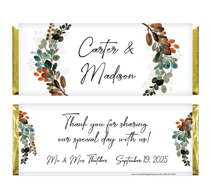 Wedding Themed Regular Sized Chocolate Candy Bar Wrappers – Candy ...