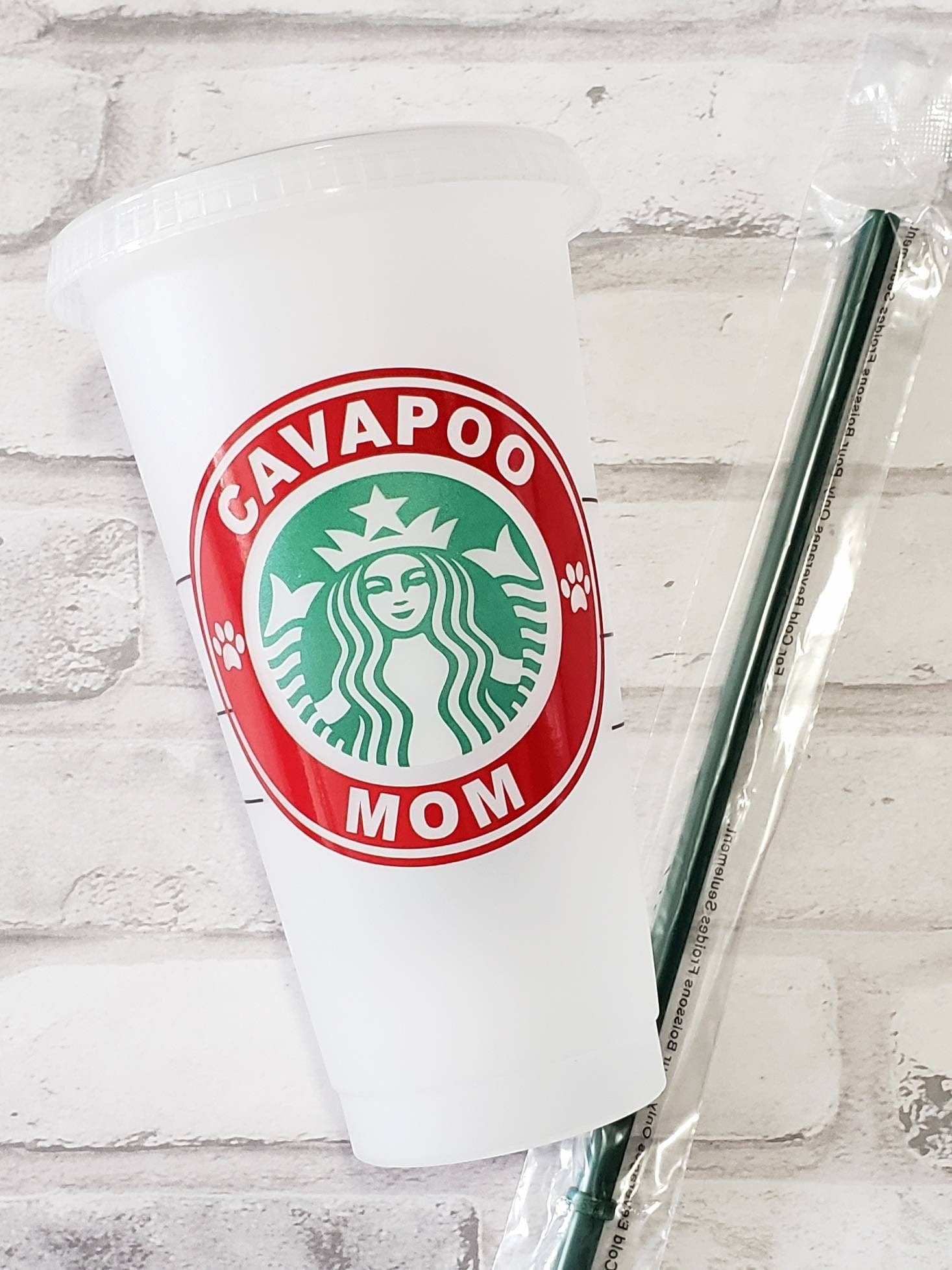 Personalized Dog Mom Starbucks 24 oz Venti Reusable Cold Cup with Cust ...