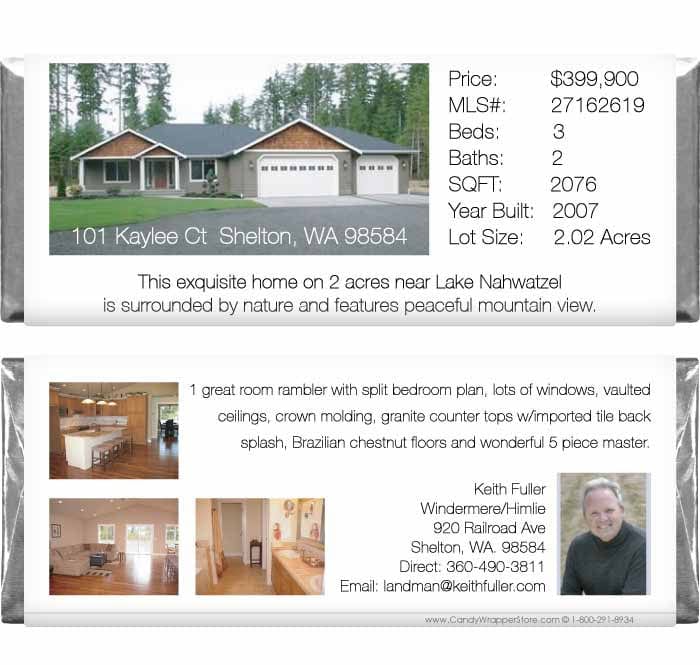 Realtor, Real Estate Agent and Broker Custom Candy Bars – Candy Wrapper ...