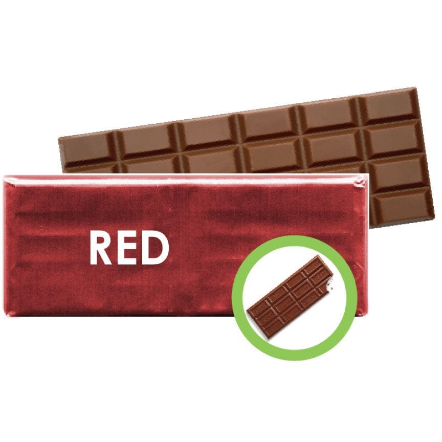 Bright Red Food Grade Foil Wrappers for Candy Bars - Candy Wrapper Store