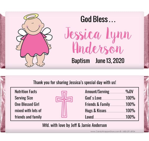 Angel Baby Girl Religious Candy Wrapper – Candy Wrapper Store