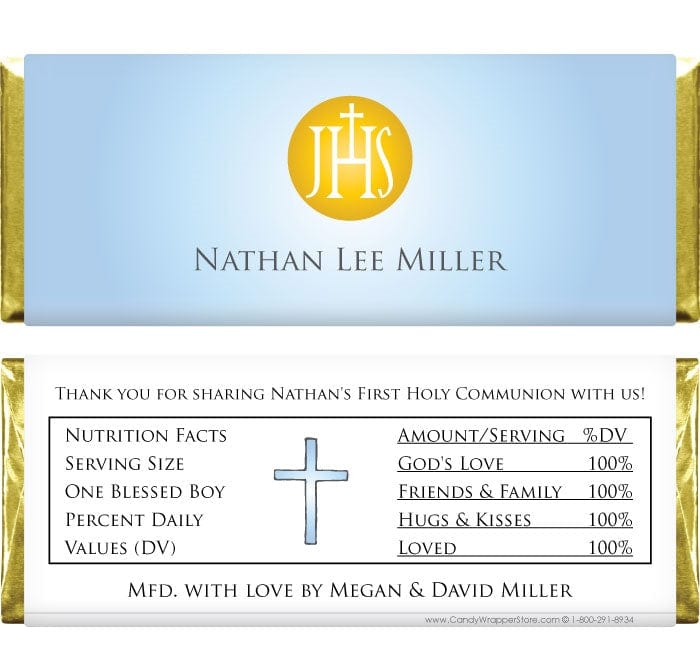 JHS Monogram Religious 1.55 oz Candy Bar Wrappers – Candy Wrapper Store