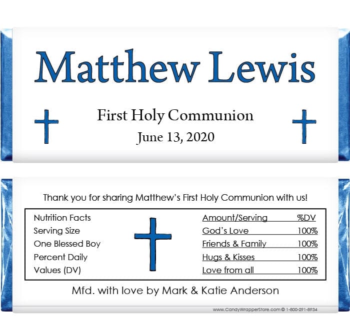 Simple Cross Religious Candy Bar Wrappers – Candy Wrapper Store