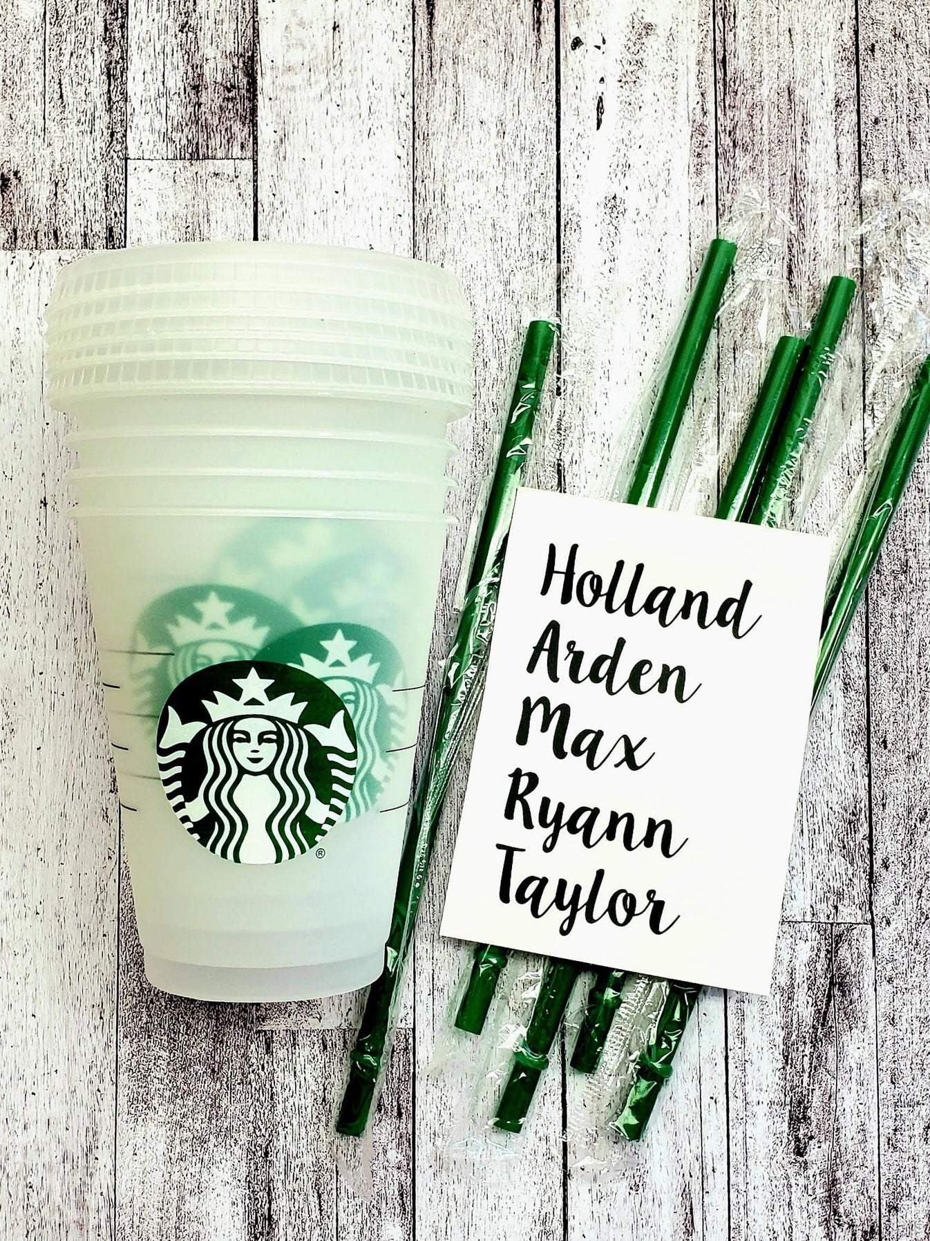 Mini Starbucks Kids Cups with Green Straws - 16oz Mini Cups – Candy ...