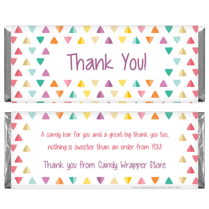 Thank You themed personalized candy bar wrappers for Hershey's candy ...