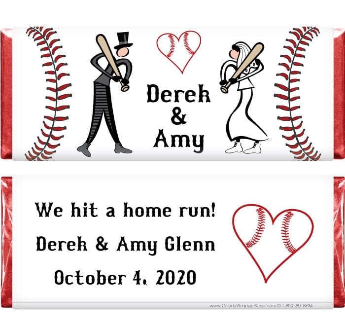 Wedding Baseball Theme Candy Bar Wrapper – Candy Wrapper Store