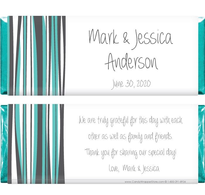 Wavy Side Stripes Wedding Candy Bar Wrapper – Candy Wrapper Store