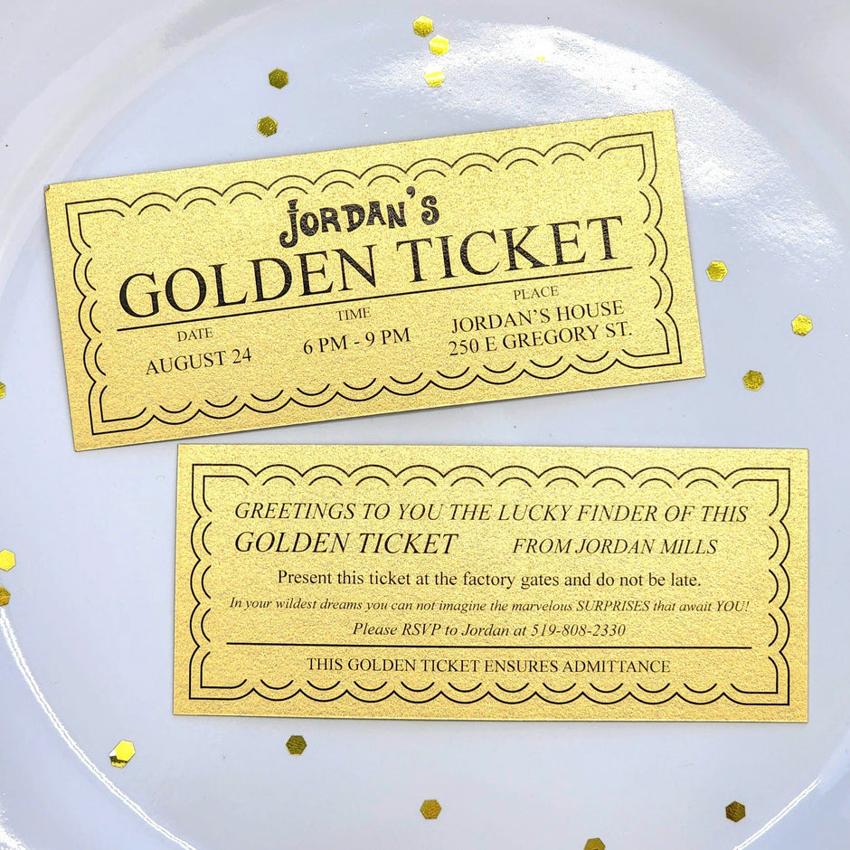 Golden Tickets from Candy Wrapper Store