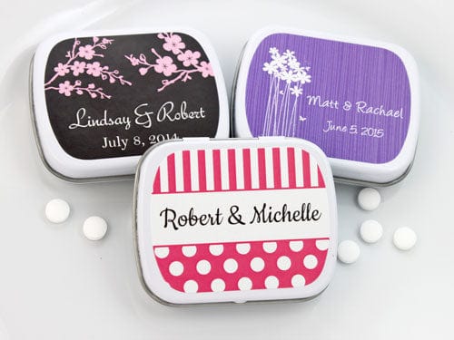 Newest Personalized Favor Tins from Candy Wrapper Store