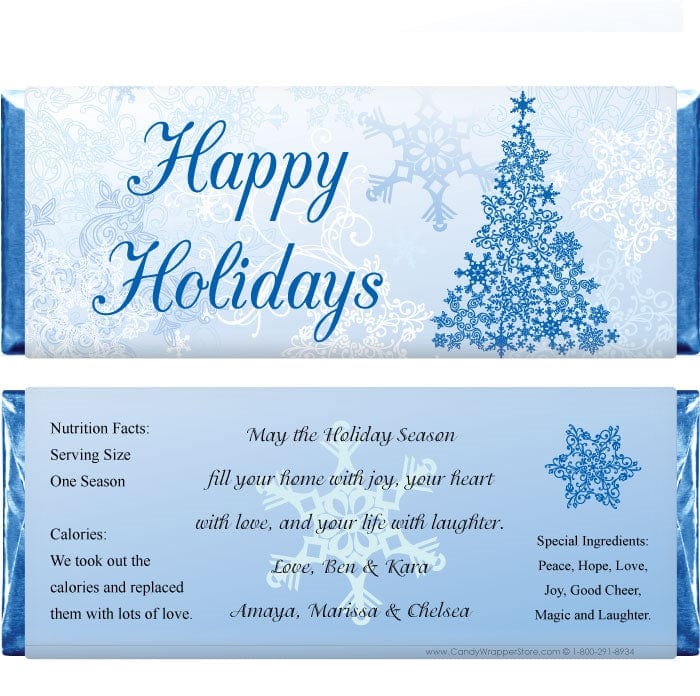 Snowflake Tree Christmas Candy Wrappers – Candy Wrapper Store